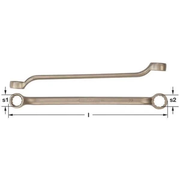 Ampco 1028 | Non-Sparking offset ring end spanners size 14x17 mm (Non ...