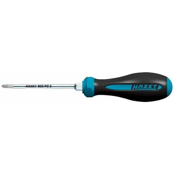 Hazet 802-PZ3 | HEXAnamic Pozidriv screwdriver, with grey coated tips ...