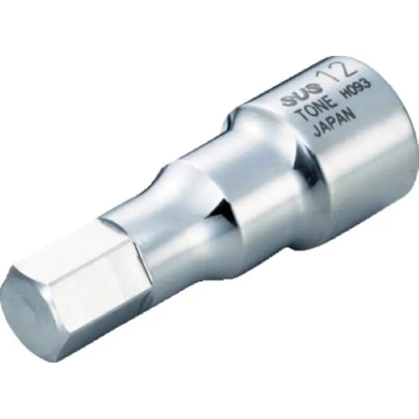Tone S3H-06 | Stainless steel hexagon bit socket 3/8" size 6 mm